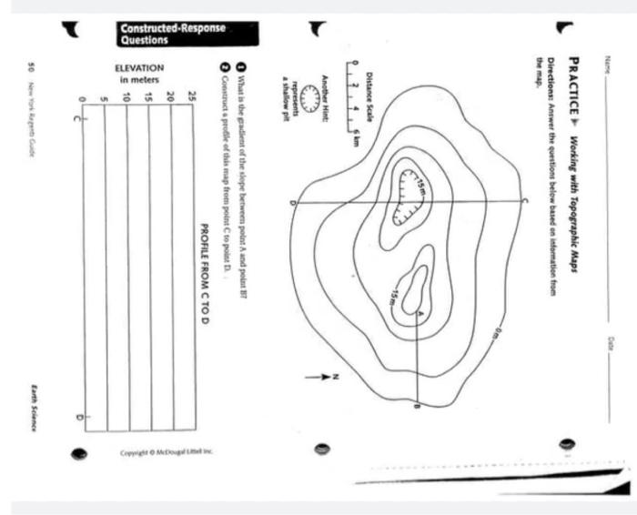 Solved PRACTICE > Working with Topographic Maps Directions: | Chegg.com