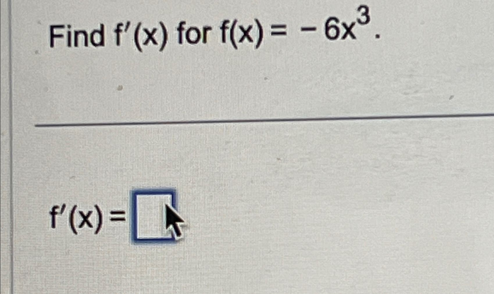 Solved Find F X ﻿for F X 6x3f X