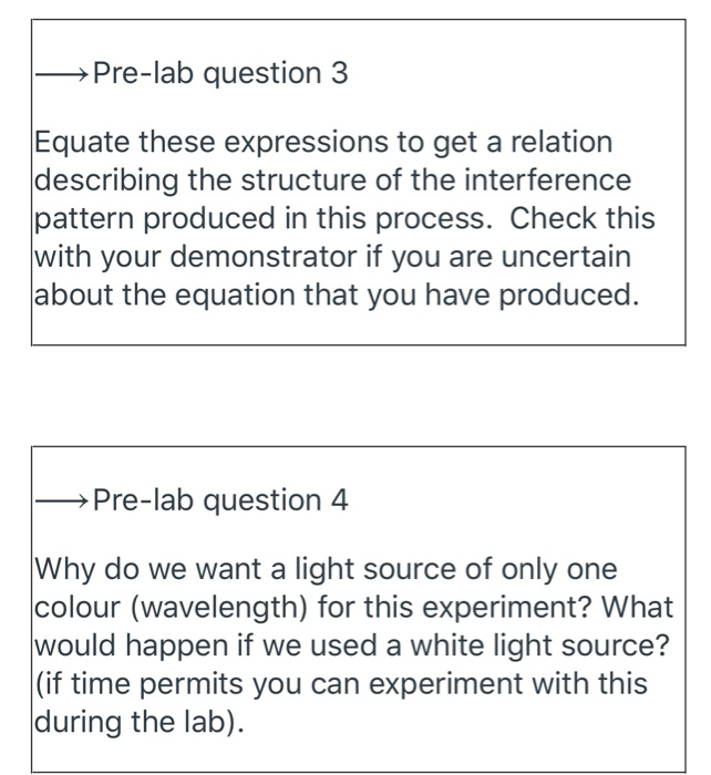 Solved (2) (1) B Ruler Gratings (2) Pre-lab question 1 Write | Chegg.com