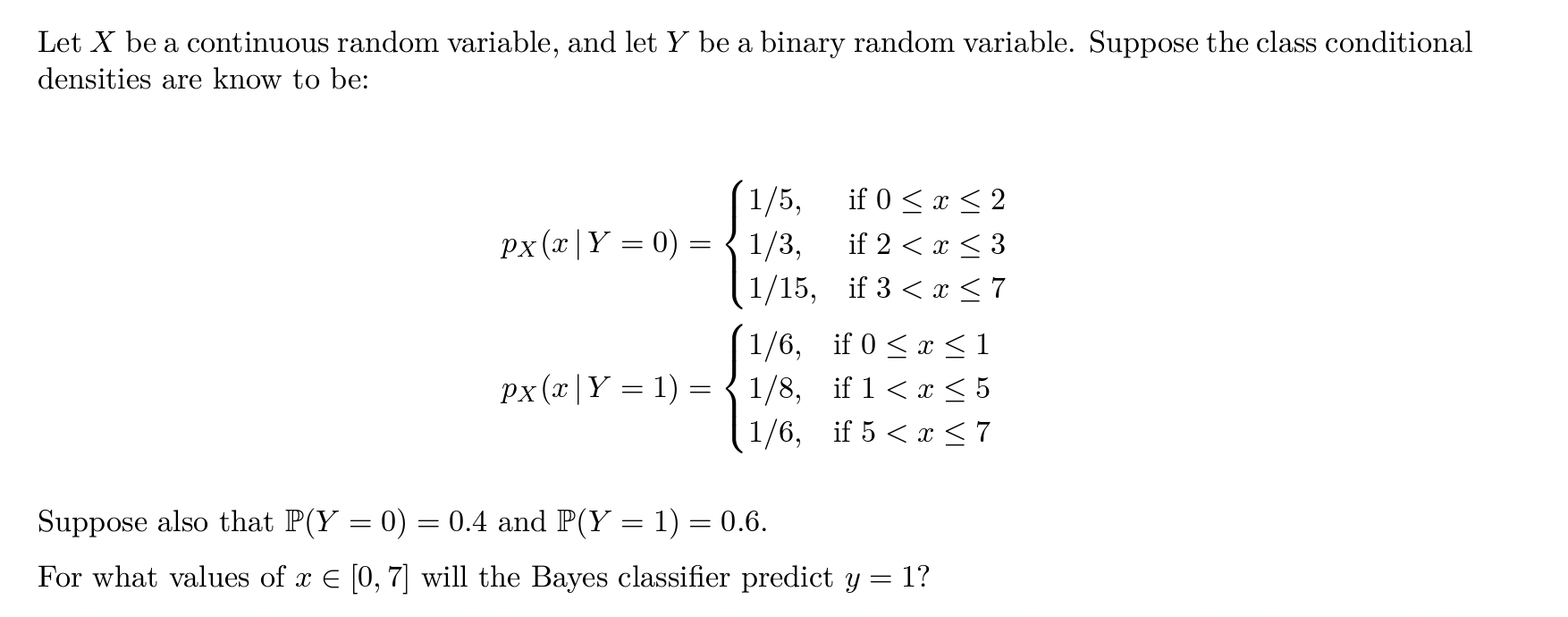 Solved Let x ﻿be a continuous random variable, and let Y ﻿be | Chegg.com