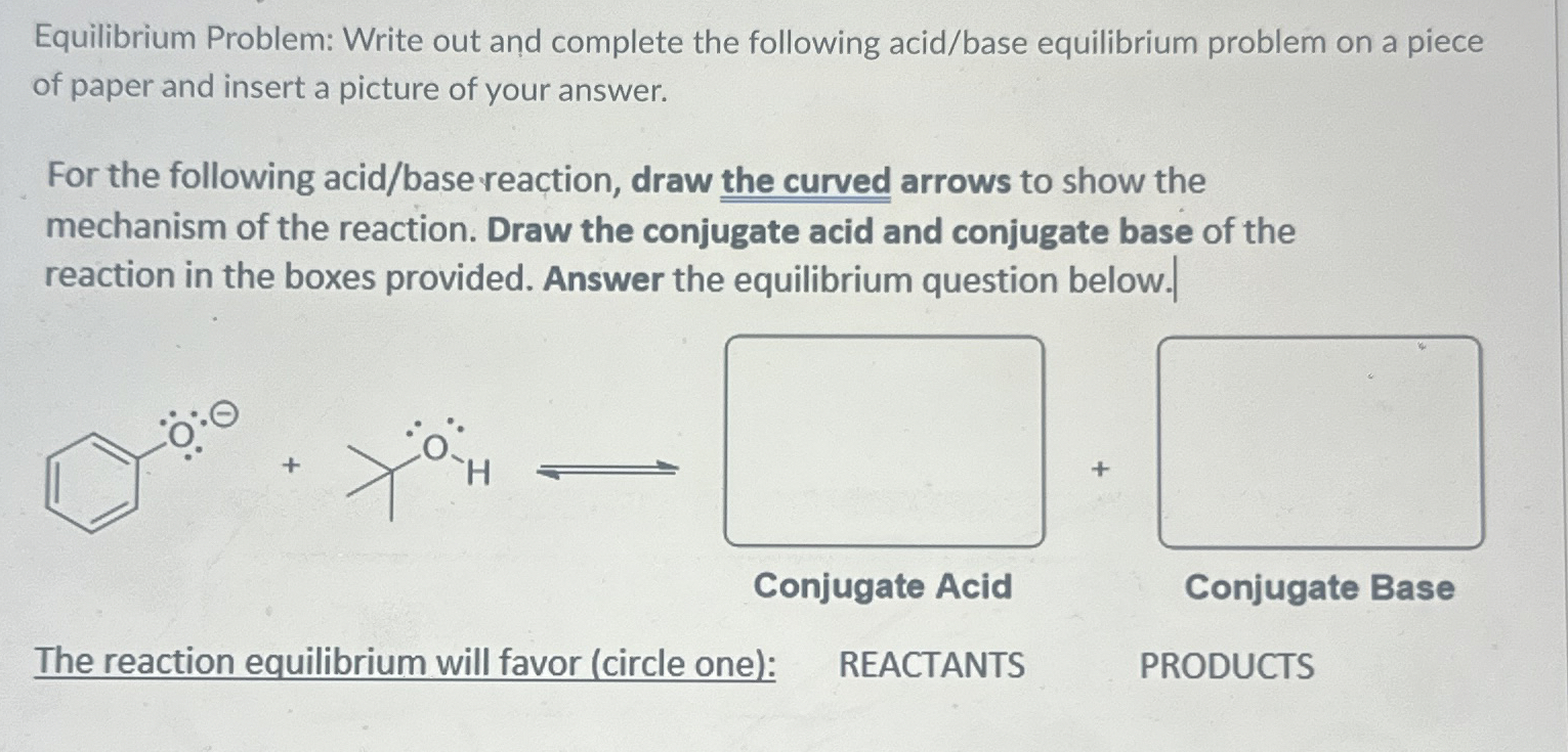 Solved Equilibrium Problem: Write out and complete the | Chegg.com
