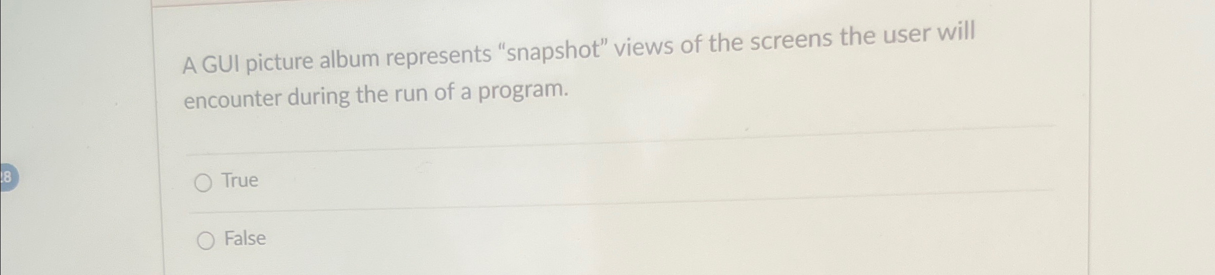 Solved A GUI picture album represents "snapshot" views of | Chegg.com