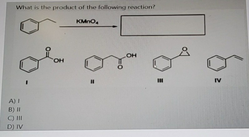 Solved What is the product of the following reaction? KMnO4 | Chegg.com
