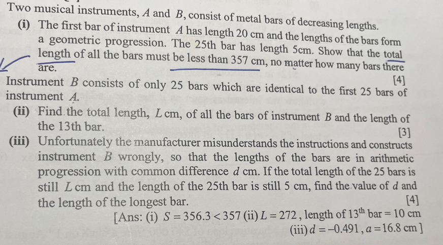Solved Two musical instruments, A and B, ﻿consist of metal | Chegg.com