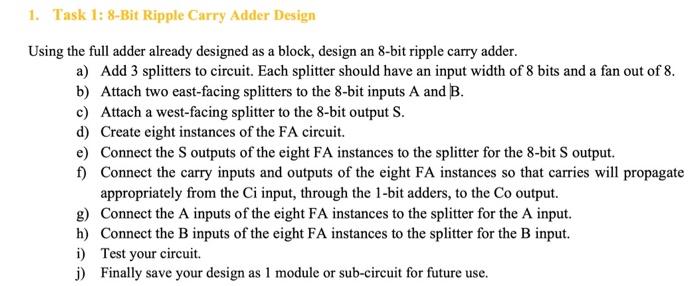 Solved Using the full adder already designed as a block, | Chegg.com