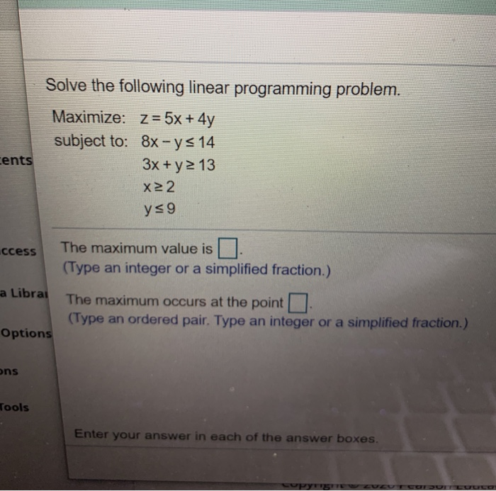 Solved the linear programming problem. What is the maximum | Chegg.com