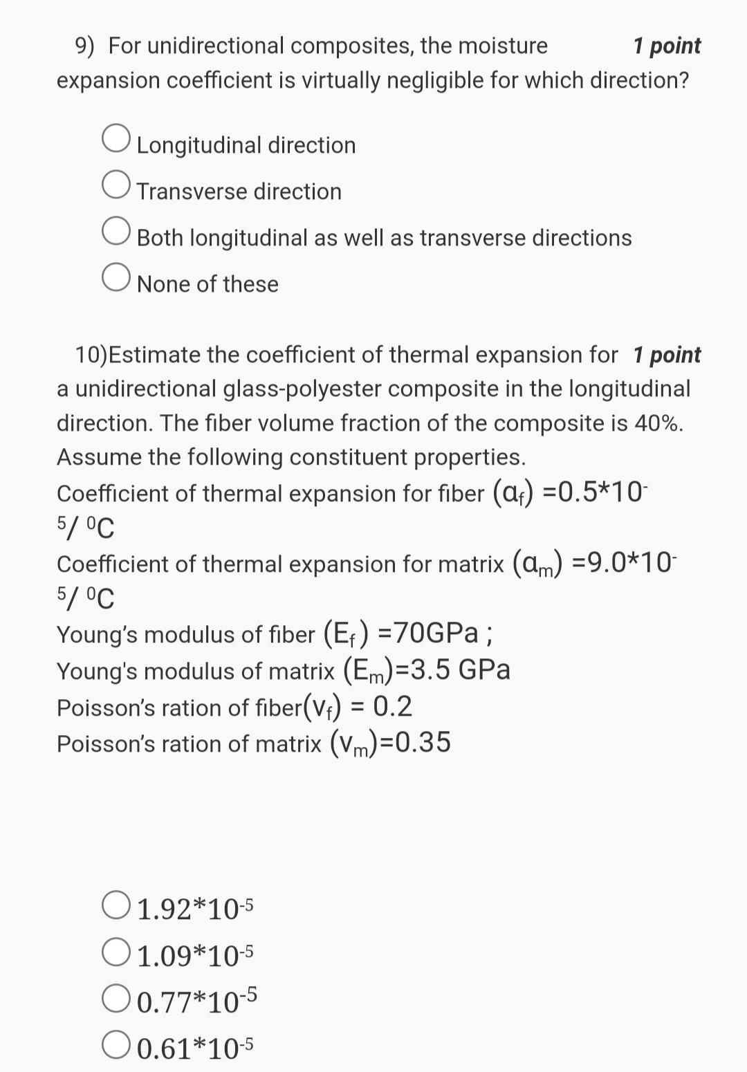 1) Estimate the transverse modulus (ET), of the | Chegg.com