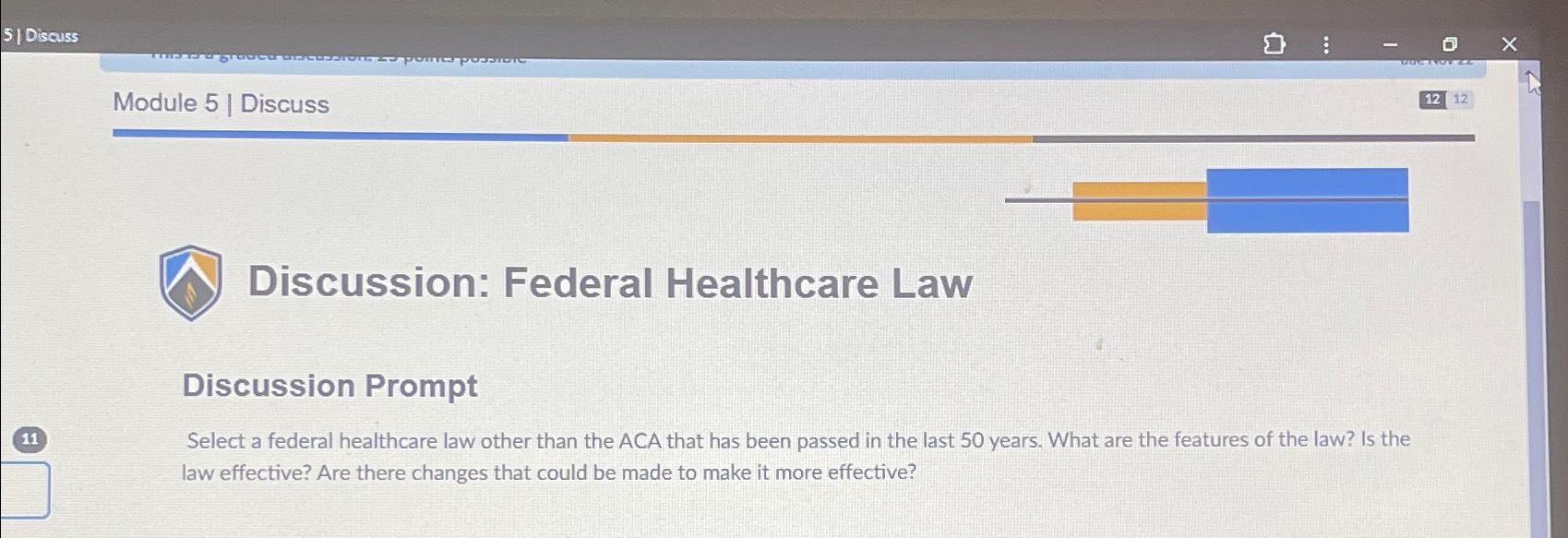 Solved Module 5 | ﻿DiscussDiscussion: Federal Healthcare | Chegg.com