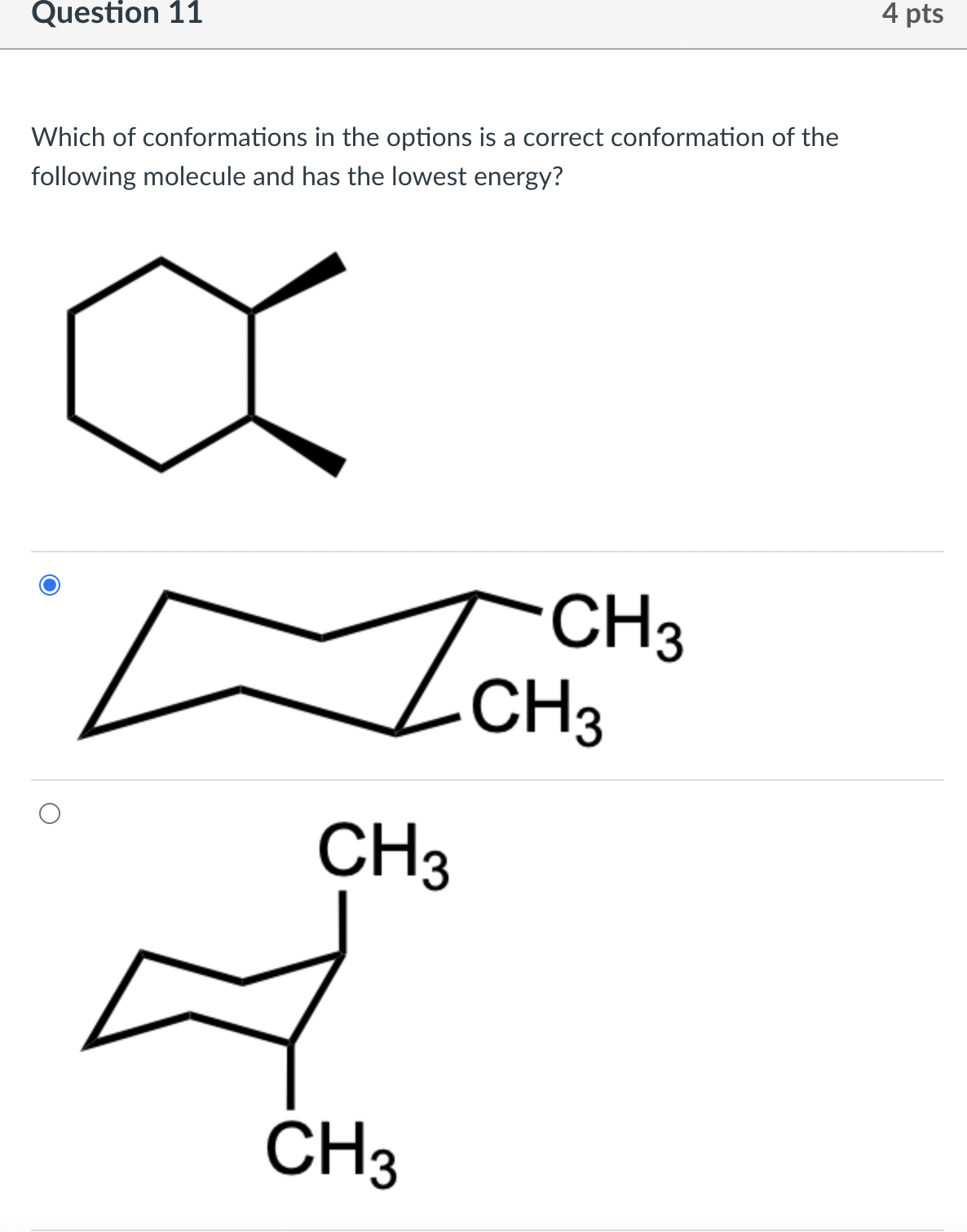 Solved Which of conformations in the options is a correct | Chegg.com
