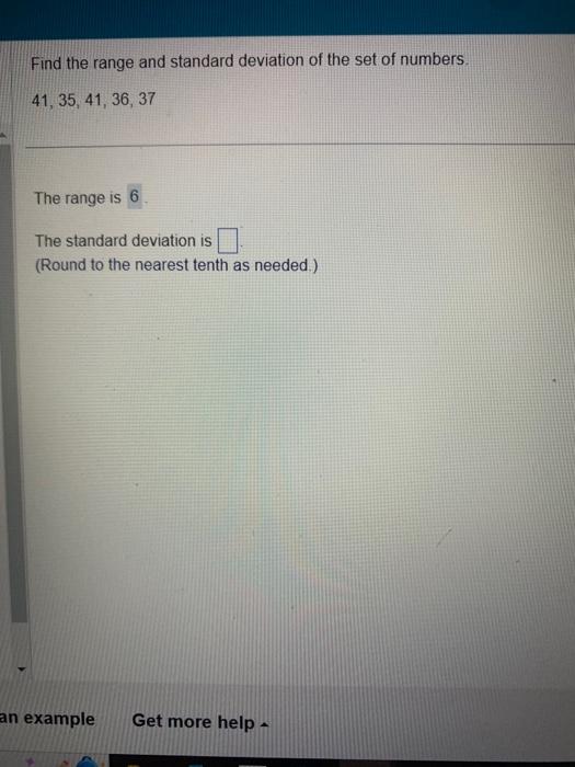 Solved Find the range and standard deviation of the set of | Chegg.com