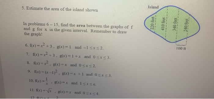 Solved 5. Estimate the area of the island shown Island In | Chegg.com