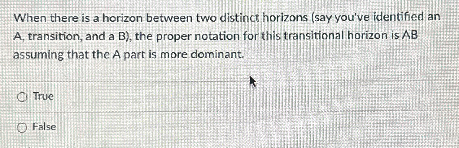 Solved When there is a horizon between two distinct horizons | Chegg.com