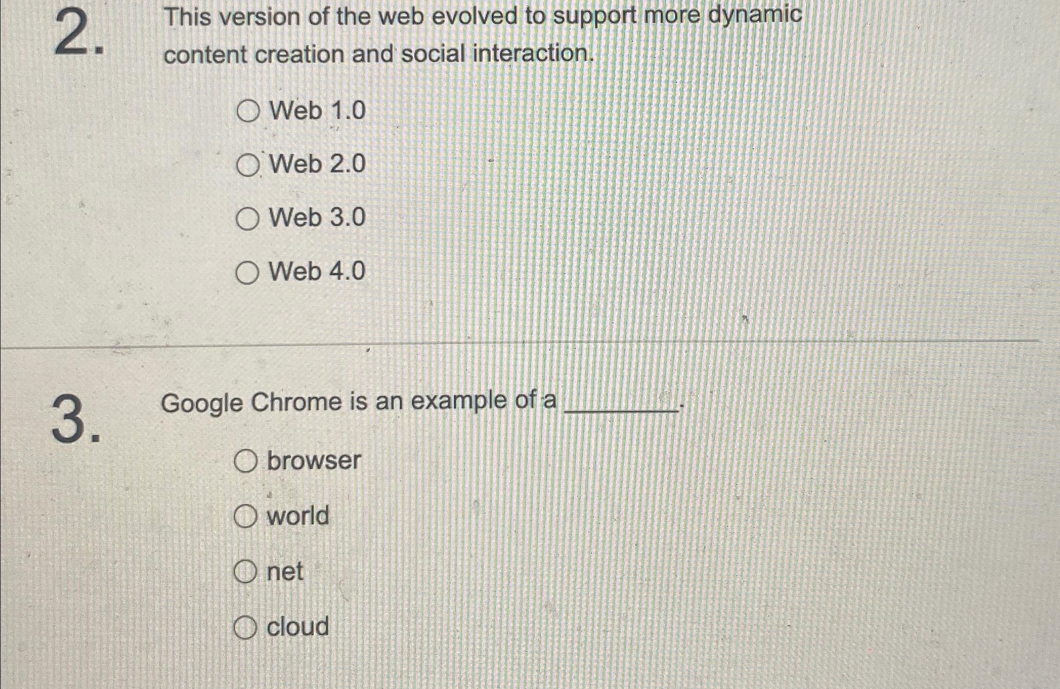 Solved This version of the web evolved to support more | Chegg.com
