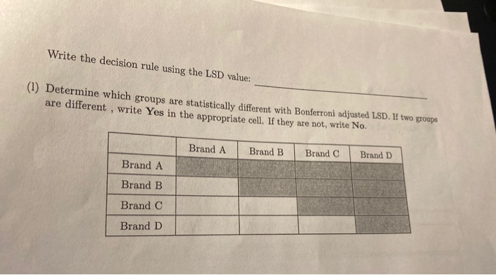 Solved 3. In order to compare the life expectancies of four | Chegg.com