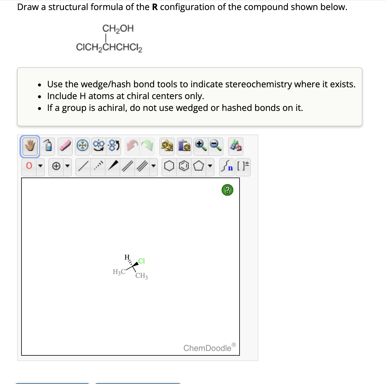 Solved Draw a structural formula of the R ﻿configuration of | Chegg.com