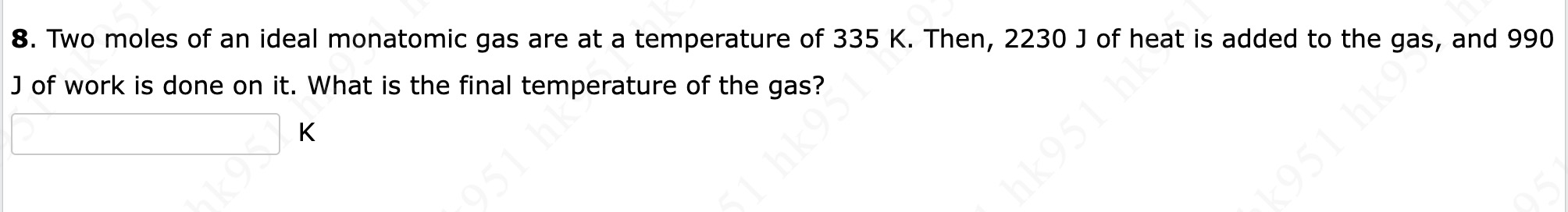 Solved Two moles of an ideal monatomic gas are at a | Chegg.com
