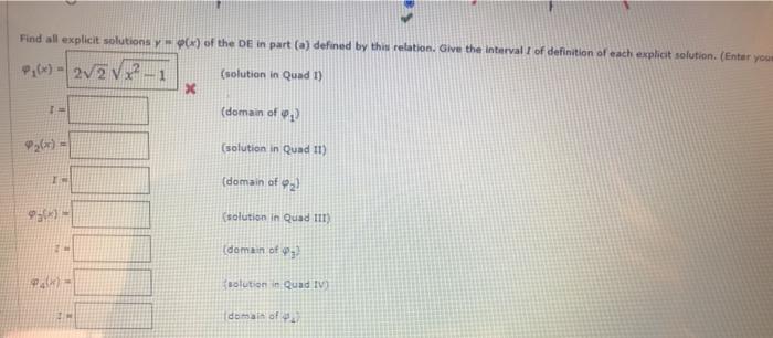 Solved Find all explicit solution of the differential | Chegg.com
