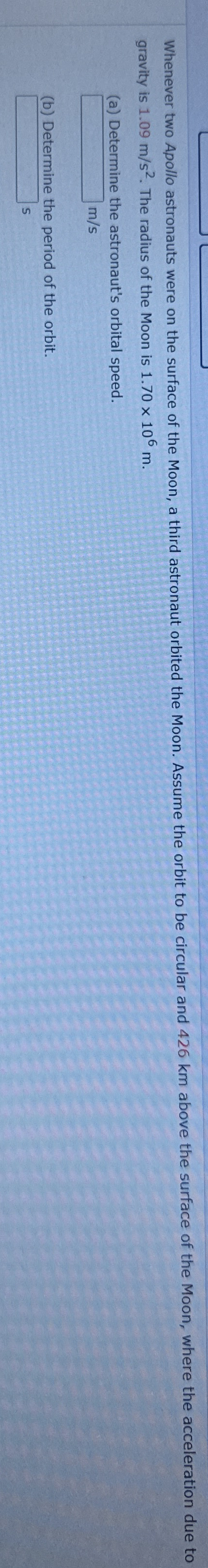 Solved Whenever two Apollo astronauts were on the surface of | Chegg.com