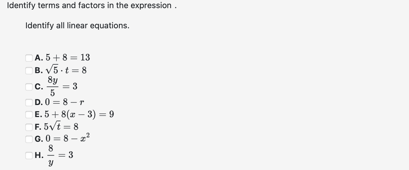 Solved Identify terms and factors in the expression.Identify | Chegg.com