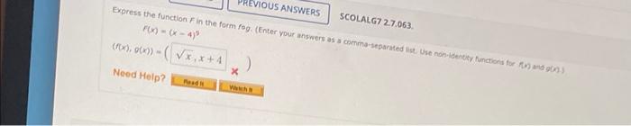 Solved Exgress the function f in the form foo -fen | Chegg.com