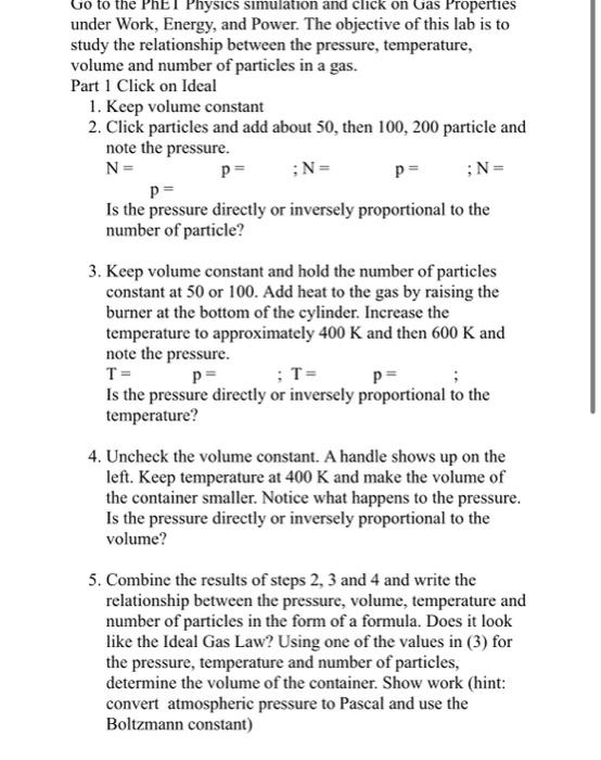 Solved under Work, Energy, and Power. The objective of this | Chegg.com