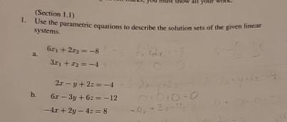 Solved Use the parametric equations to describe the solution | Chegg.com