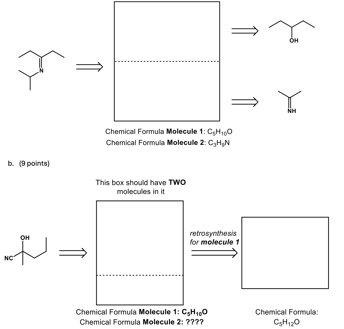 Solved In the following schemes, complete the retrosynthesis | Chegg.com