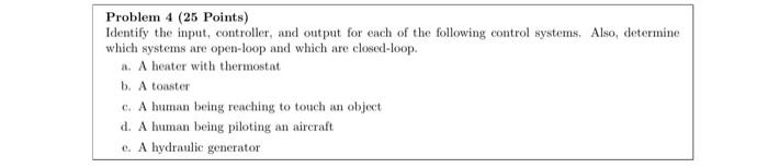 Solved Problem 5 (25 Points) What measurements should be | Chegg.com