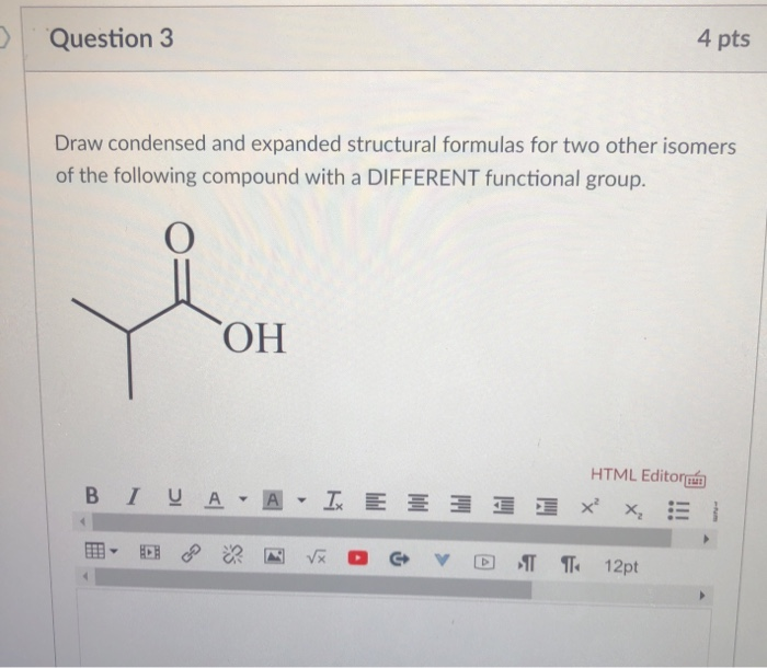 Solved draw condensed and expanded structural formulas for | Chegg.com