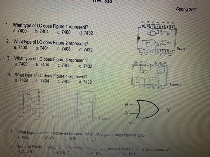 Solved 338 Spring 2021 00 1. What type of 1.C does Figure 1 | Chegg.com