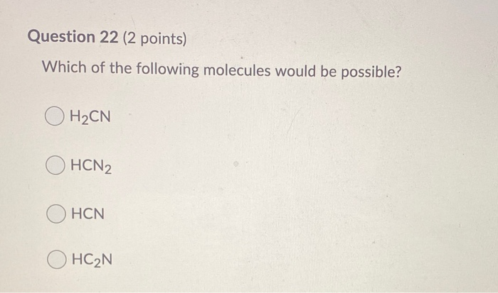 Solved Question 22 (2 points) Which of the following | Chegg.com