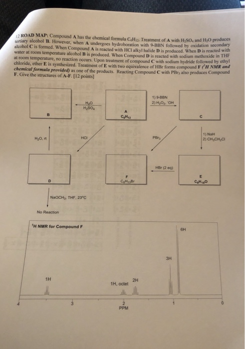 Solved 12 ROAD MAP: Compound A has the chemical formula CHn. | Chegg.com