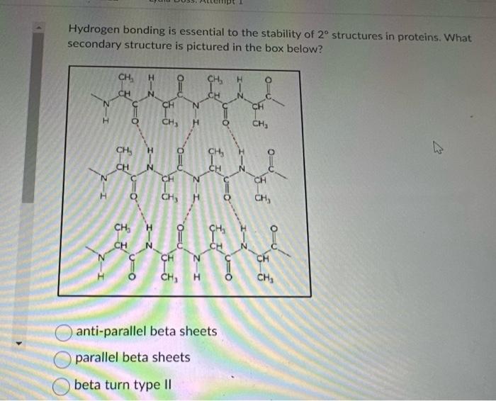 Solved Hydrogen bonding is essential to the stability of 2∘ | Chegg.com
