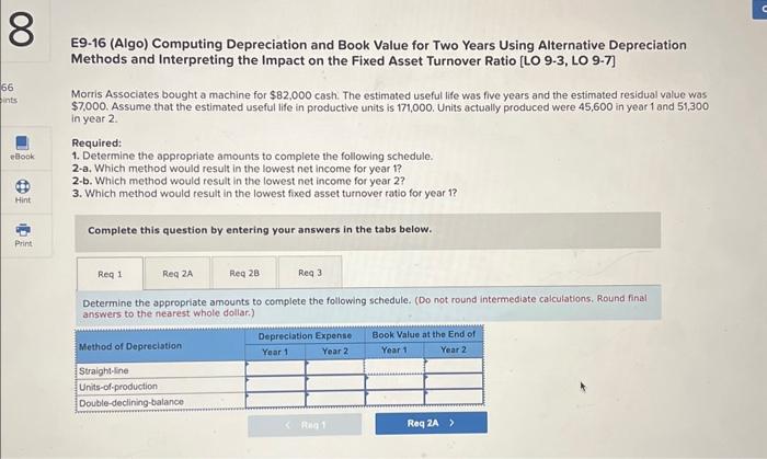 Solved E9-16 (Algo) Computing Depreciation and Book Value | Chegg.com