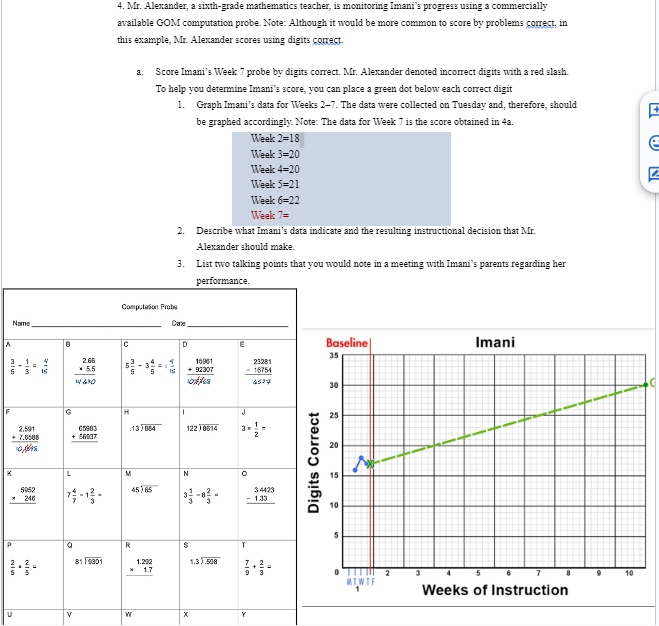 Solved Mr. ﻿Alexander, a sixth-grade mathematics teacher, is | Chegg.com