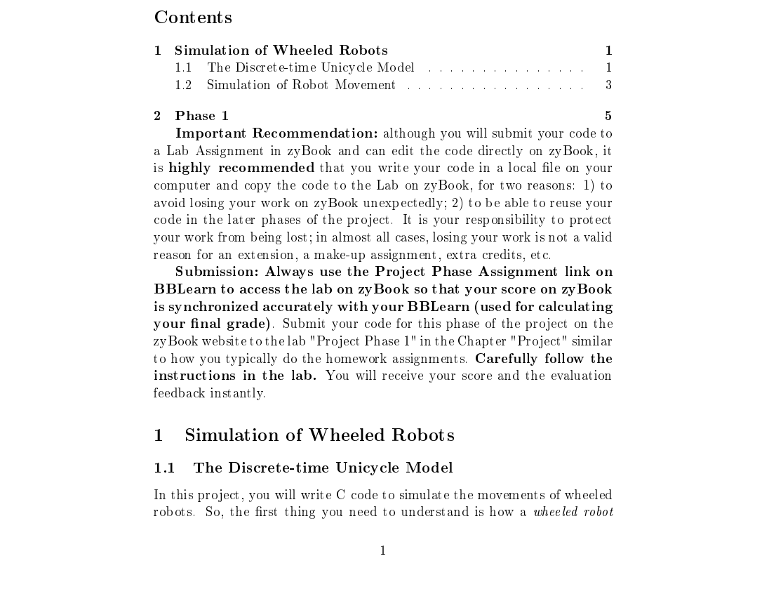 1 Simulation of Wheeled Robots 1.1 The Discrete-time | Chegg.com