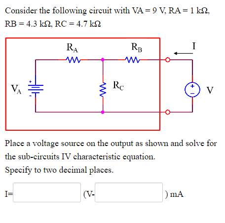 Solved Consider the following circuit with VA | Chegg.com