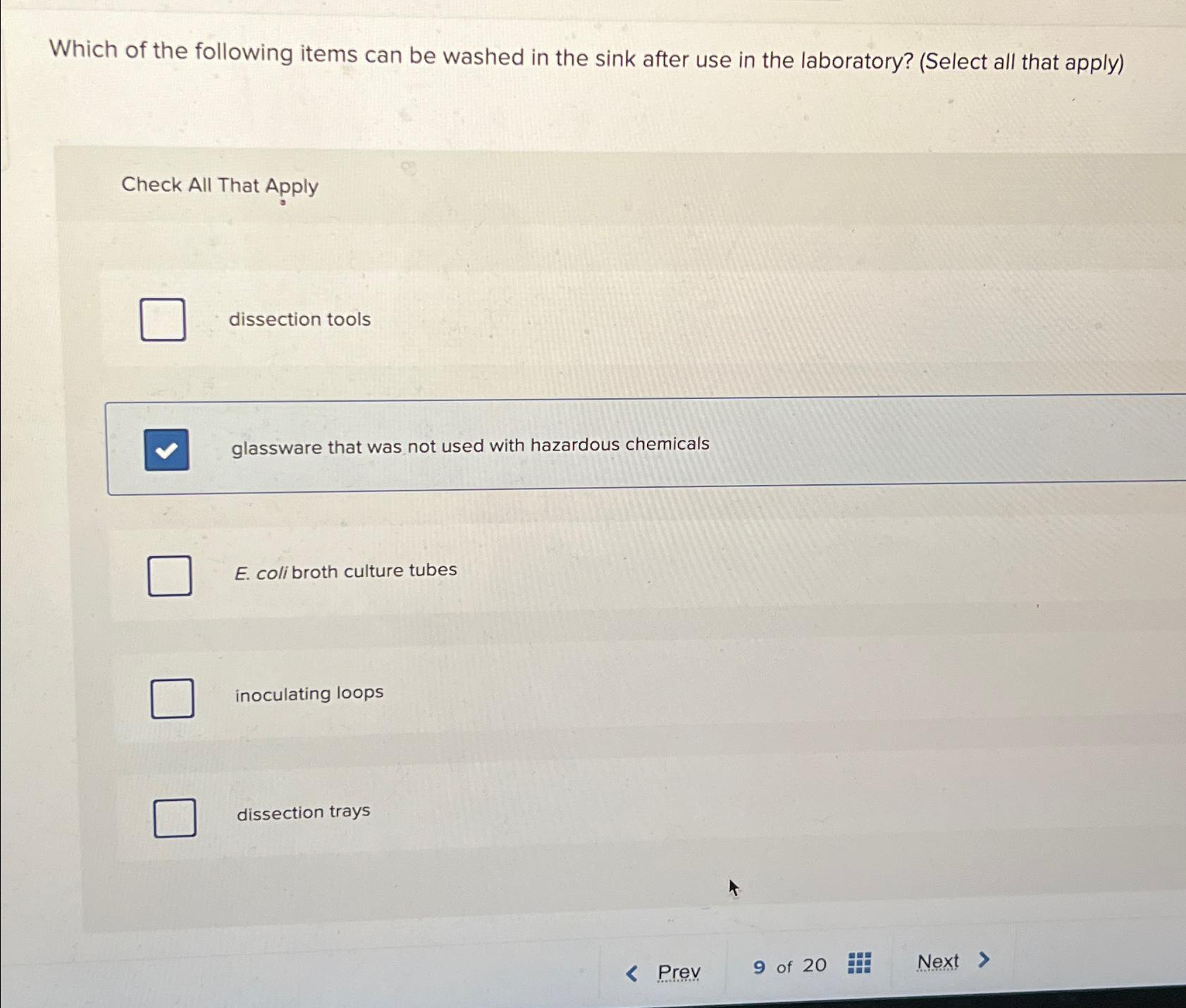 Solved Which of the following items can be washed in the | Chegg.com