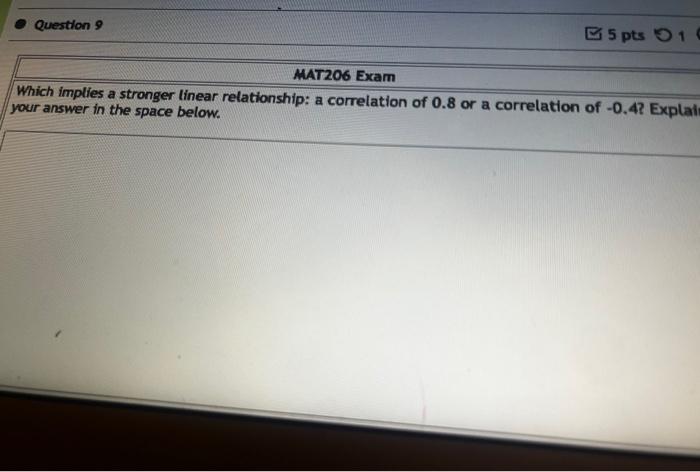 Solved Which implies a stronger linear relationship: a | Chegg.com