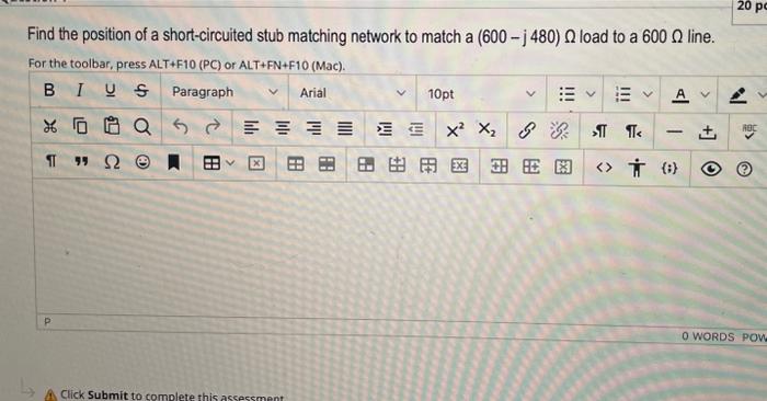 Solved Find the position of a short-circuited stub matching | Chegg.com