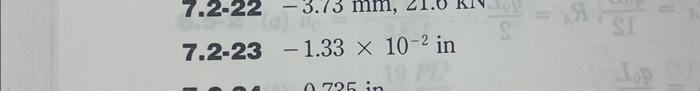 7.2-23-1.33 ×10−2 in | Chegg.com
