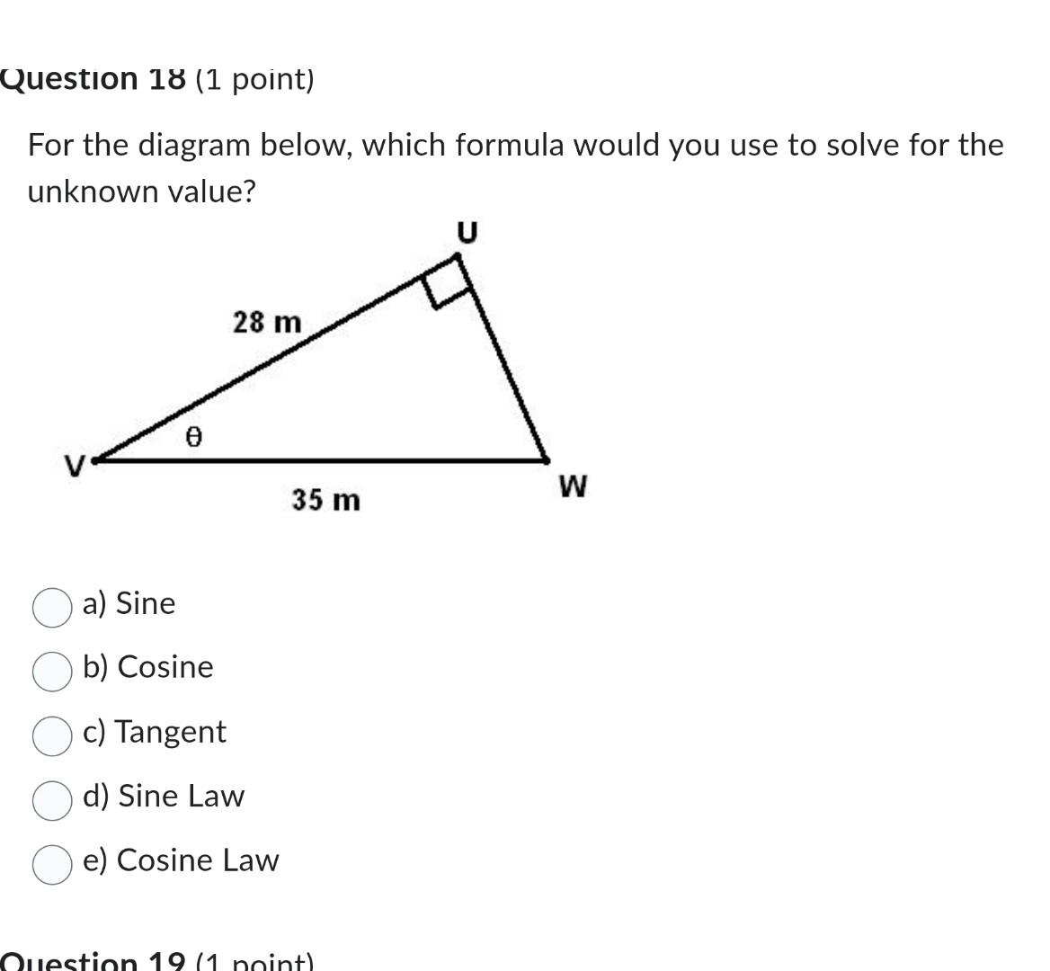 Solved For the diagram below, which formula would you use to | Chegg.com