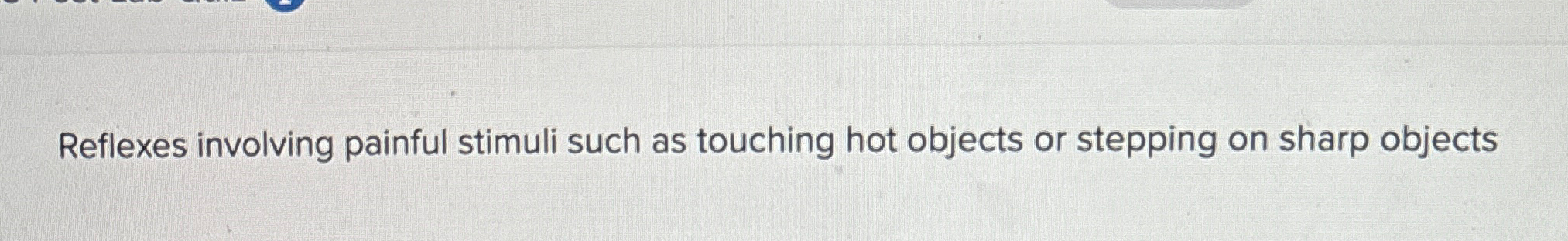 Solved Reflexes involving painful stimuli such as touching | Chegg.com