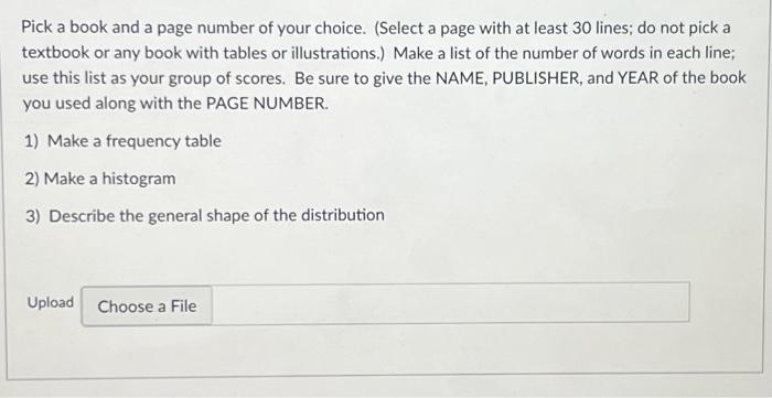 Solved Pick a book and a page number of your choice. (Select | Chegg.com