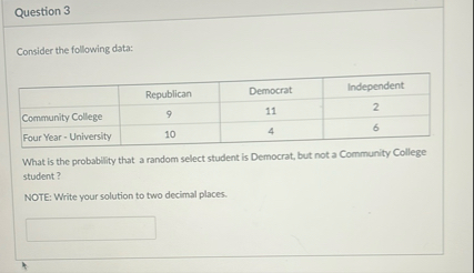 Question 3Consider the following | Chegg.com