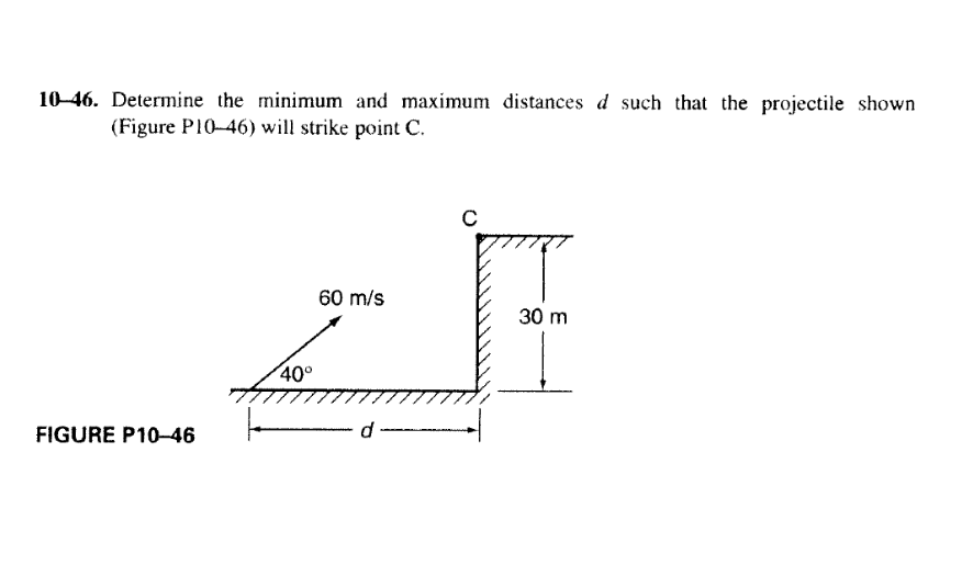 Solved 10-46. Determine the minimum and maximum distances d | Chegg.com Solved 10-46. Determine the minimum and maximum distances d | Chegg.com