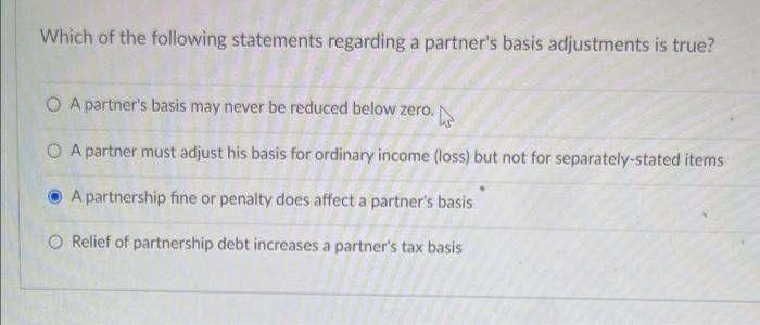 Solved Which of the following statements regarding a | Chegg.com