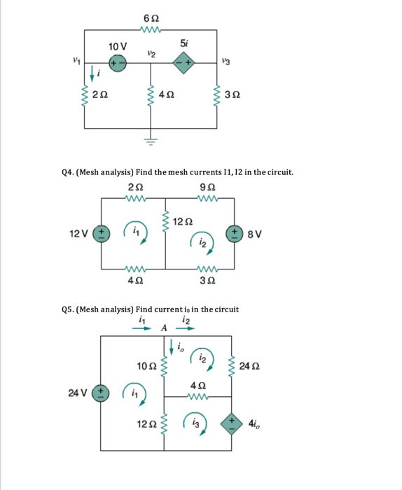 Solved Q1. (Nodal analysis) Obtain the node voltage in the | Chegg.com
