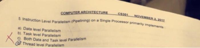 Solved 5. Instruction Level Parallelism (Pipelining) on a | Chegg.com