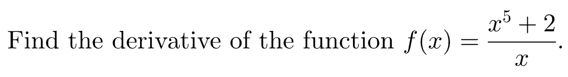 Solved Find The Derivative Of The Function F X X5 2x